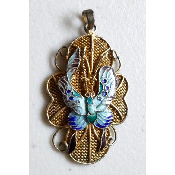 Jewelry | Vintage Chinese Enamel Insect Filigree Pendant | Poshmark